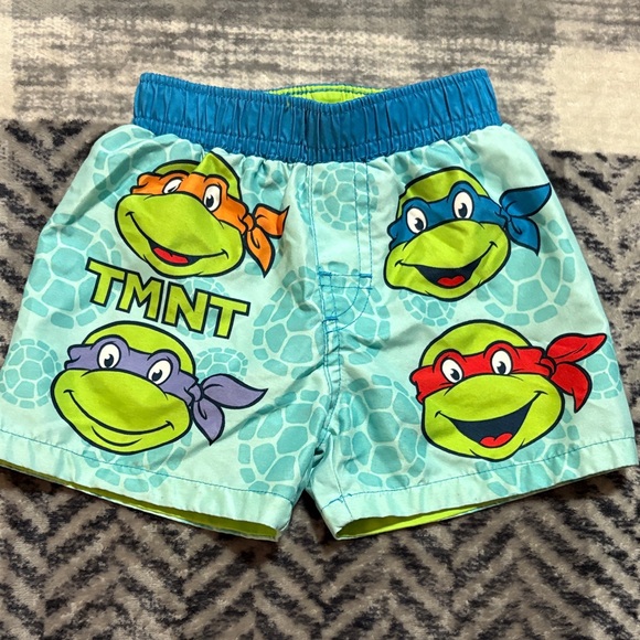 Nickelodeon | Swim | Nickelodeon Tmnt Kids Swim Trunks Blue And Green ...